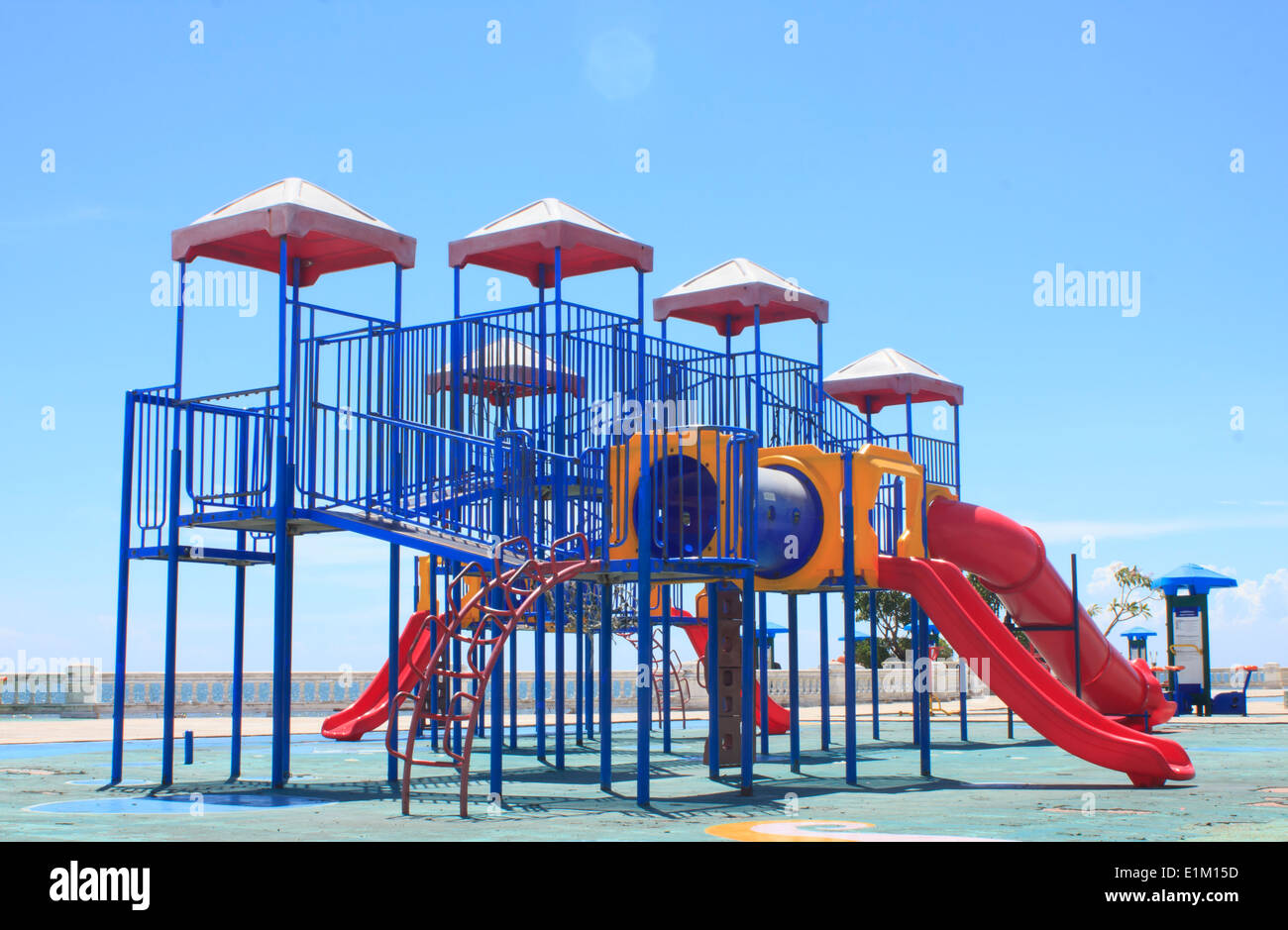 Stock Photo - Colorful children s playground on the cloud Stock Photo ...