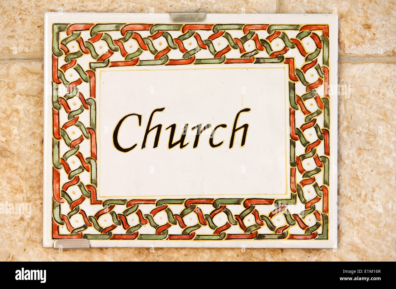 Sign : church Stock Photo - Alamy
