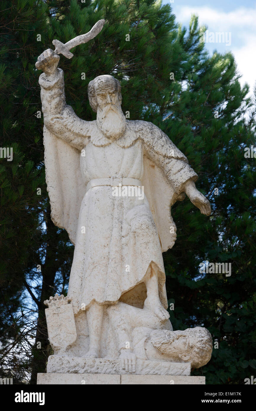 Statue of Elias at El Muhraqa Stock Photo - Alamy