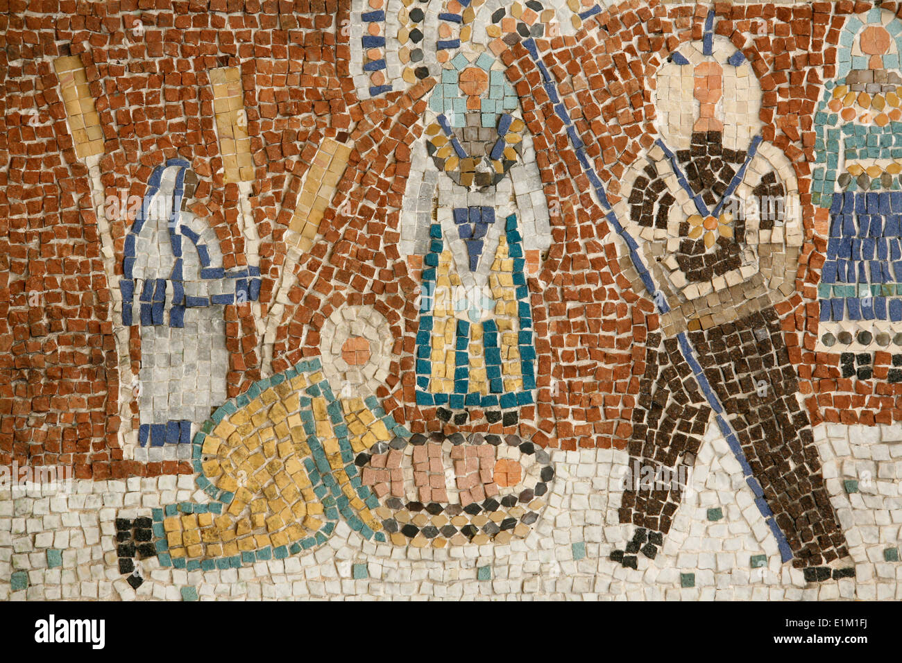 Mosaic depicting Moses's rescue Stock Photo - Alamy
