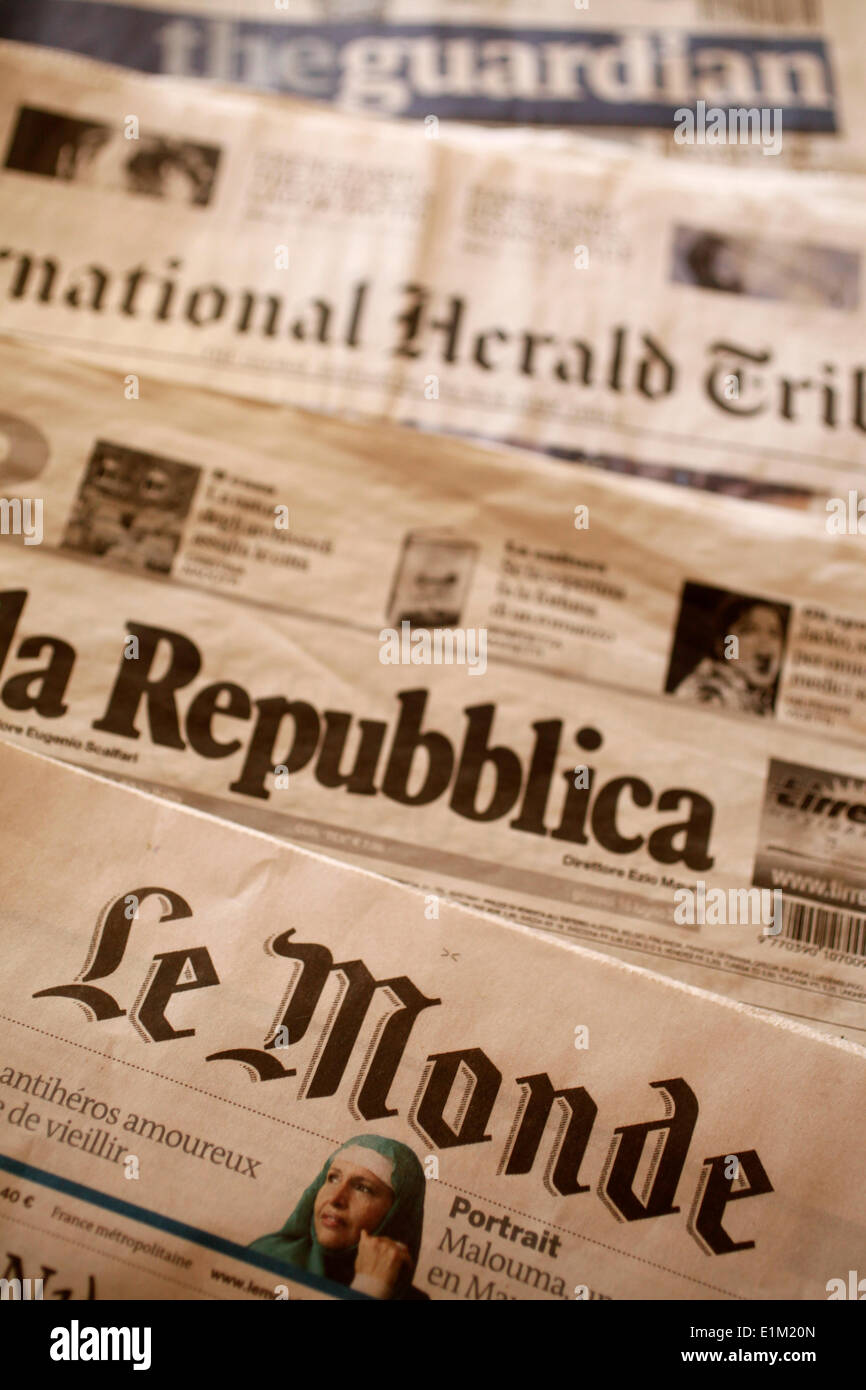 European newspapers hi-res stock photography and images - Alamy