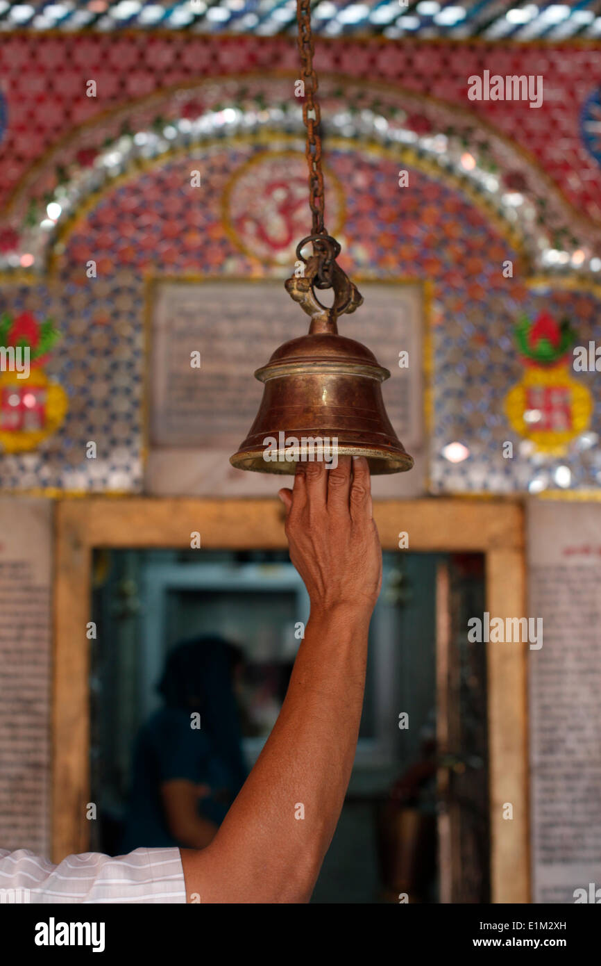 Bell in krishna temple hi-res stock photography and images - Alamy
