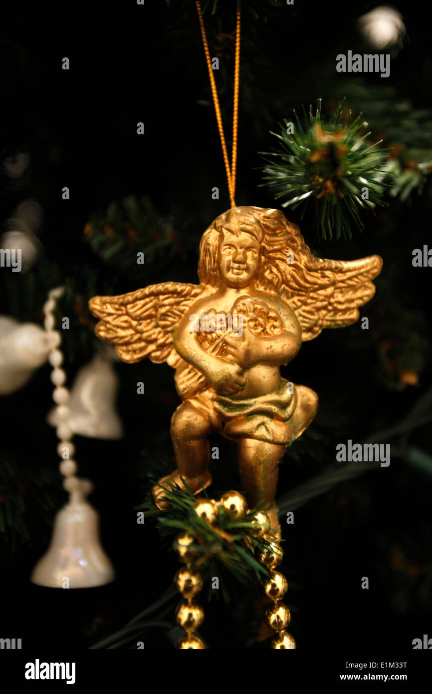 Angel on Christmas tree Stock Photo - Alamy