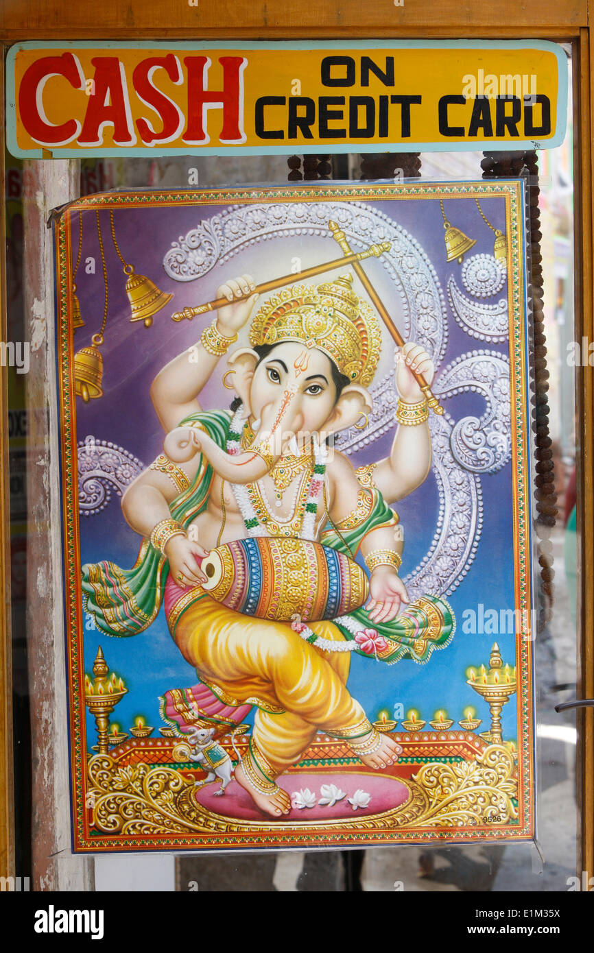Ganesh picture and sign Stock Photo - Alamy