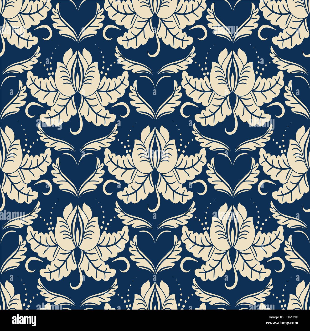 Damask flower pattern hi-res stock photography and images - Alamy