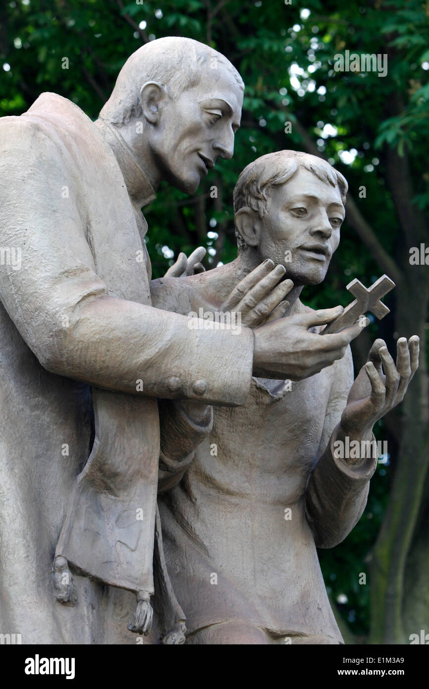 Statue depicting San Giuseppe Cafasso (1811-1860) who comforted 68 ...