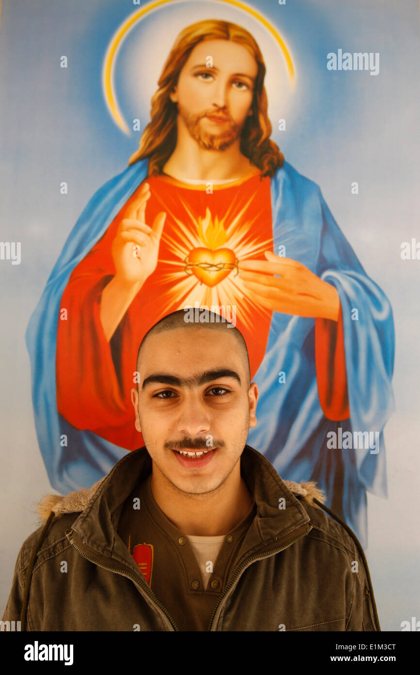 Chaldean Iraqi Christian in Amman Stock Photo - Alamy