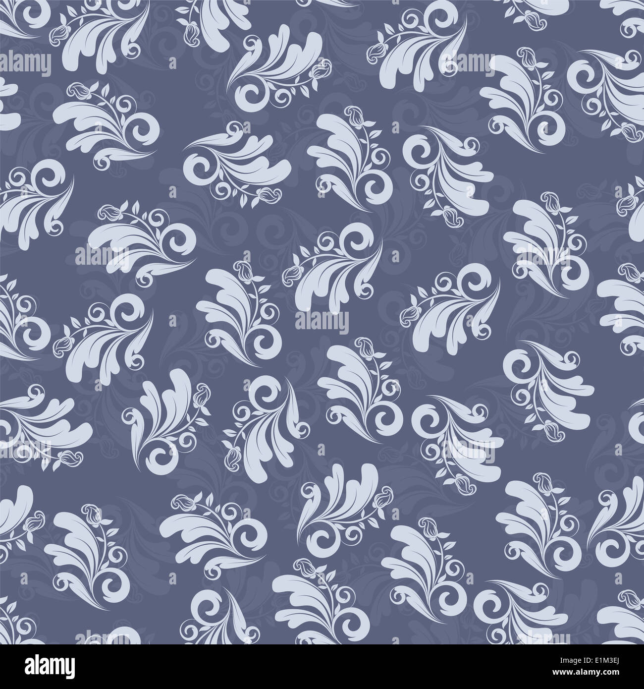 seamless blue floral pattern Stock Photo - Alamy