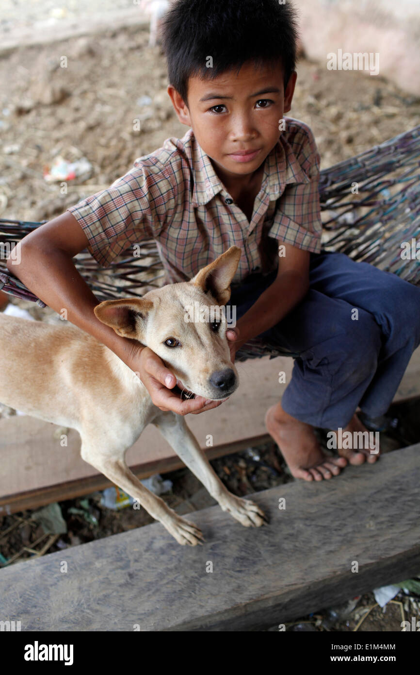 The boy with a dog hi-res stock photography and images - Alamy
