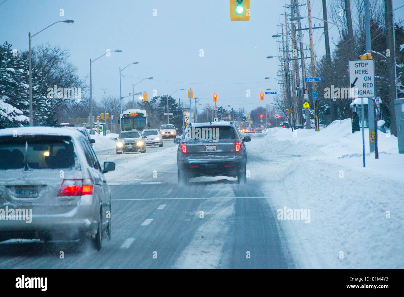 a scene in Toronto during winter Stock Photo - Alamy