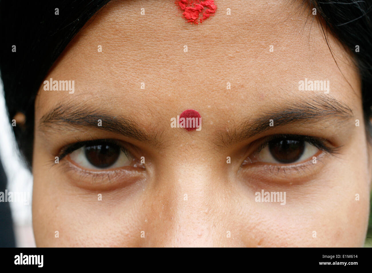 Tika on forehead hi-res stock photography and images - Alamy