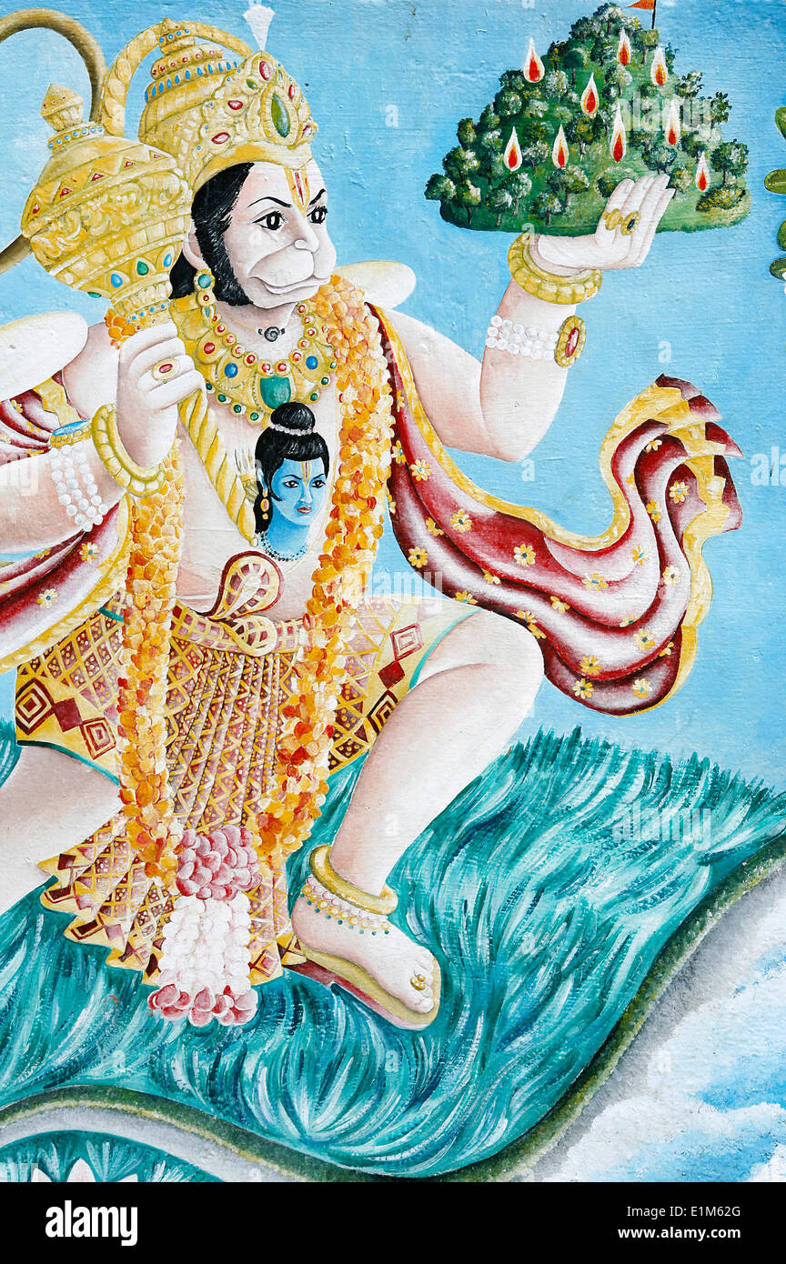 Hanuman monkey god. Pashupatinah Stock Photo - Alamy