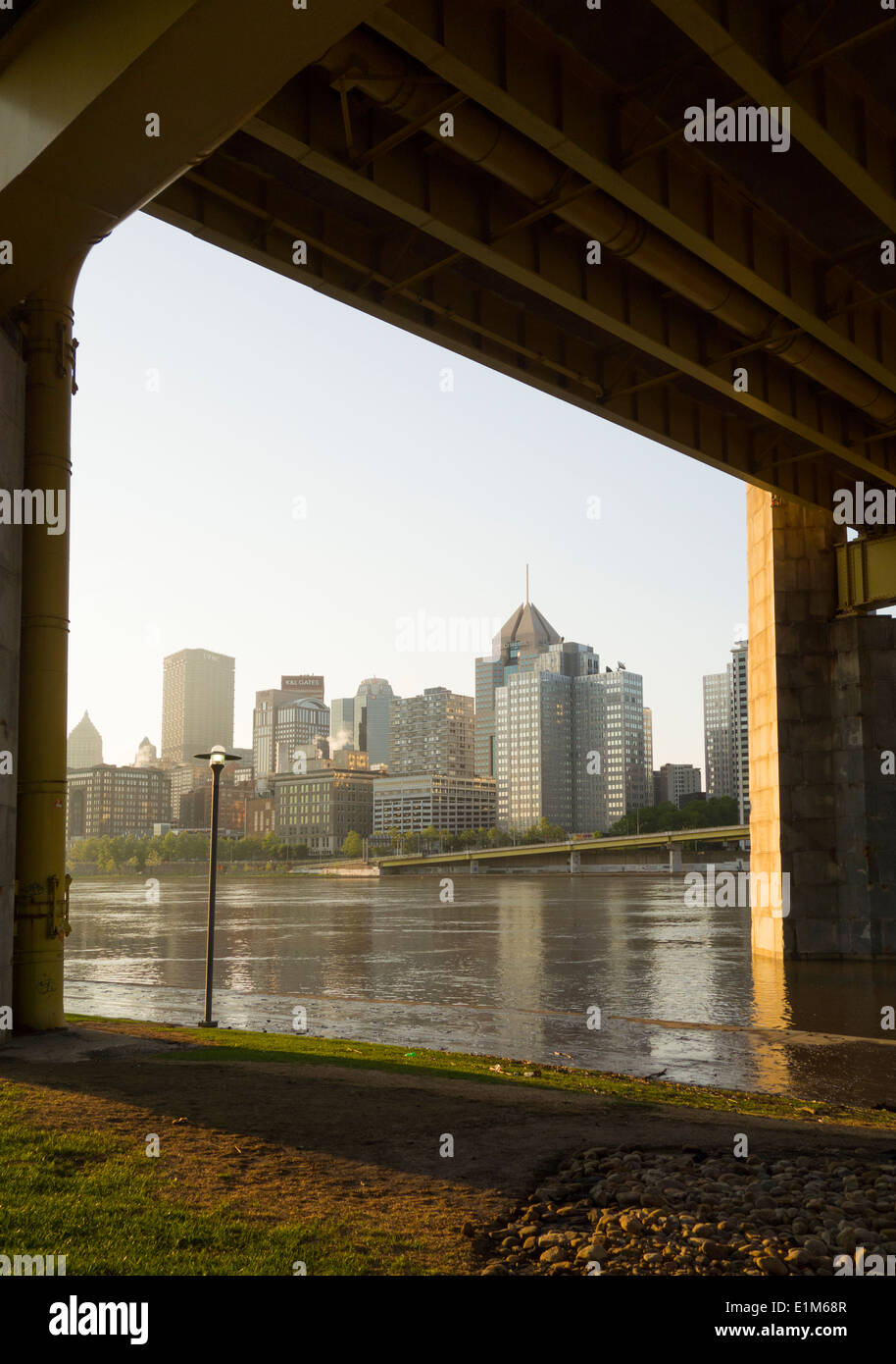 north shore river walk park in Pittsburgh PA Stock Photo - Alamy