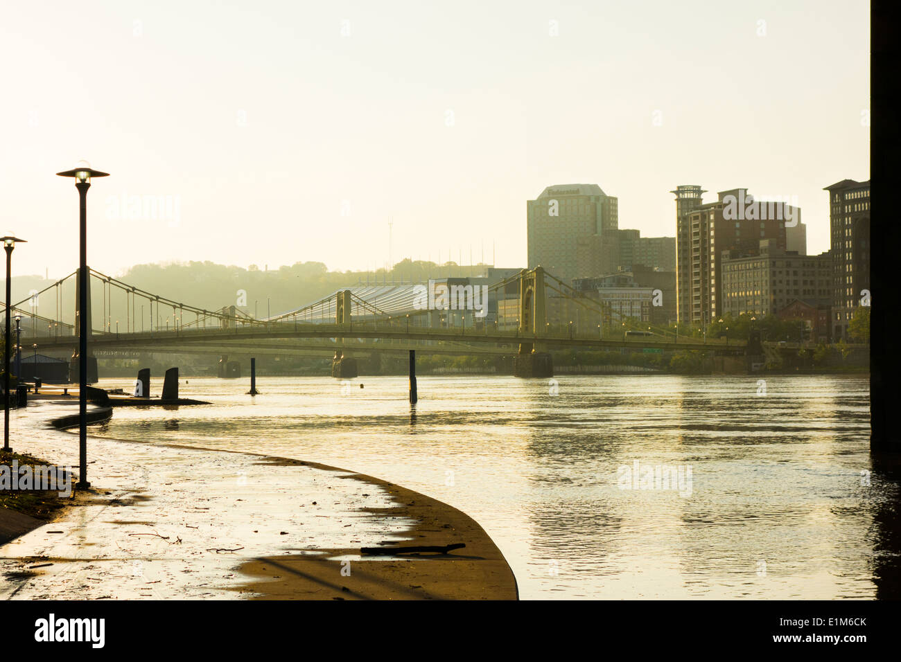 north shore river walk park in Pittsburgh PA Stock Photo - Alamy