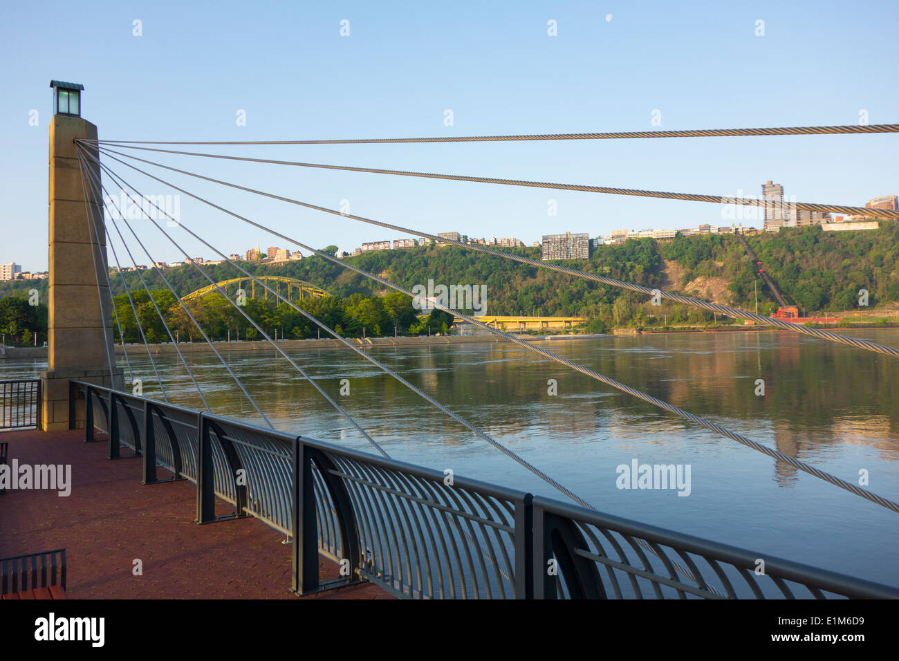 north shore river walk park in Pittsburgh PA Stock Photo - Alamy