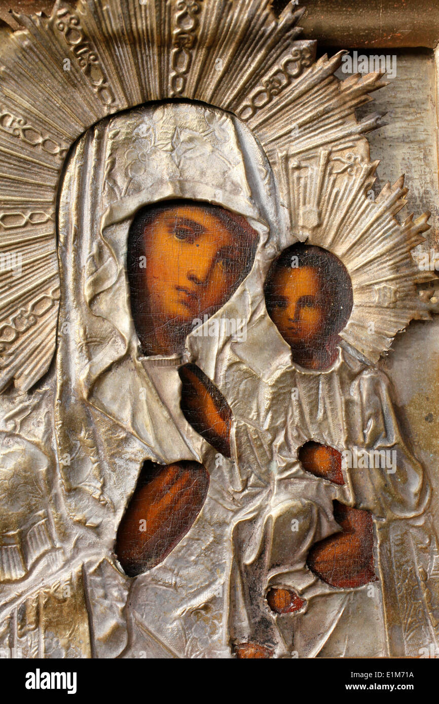 Orthodox icon virgin mary hi-res stock photography and images - Alamy