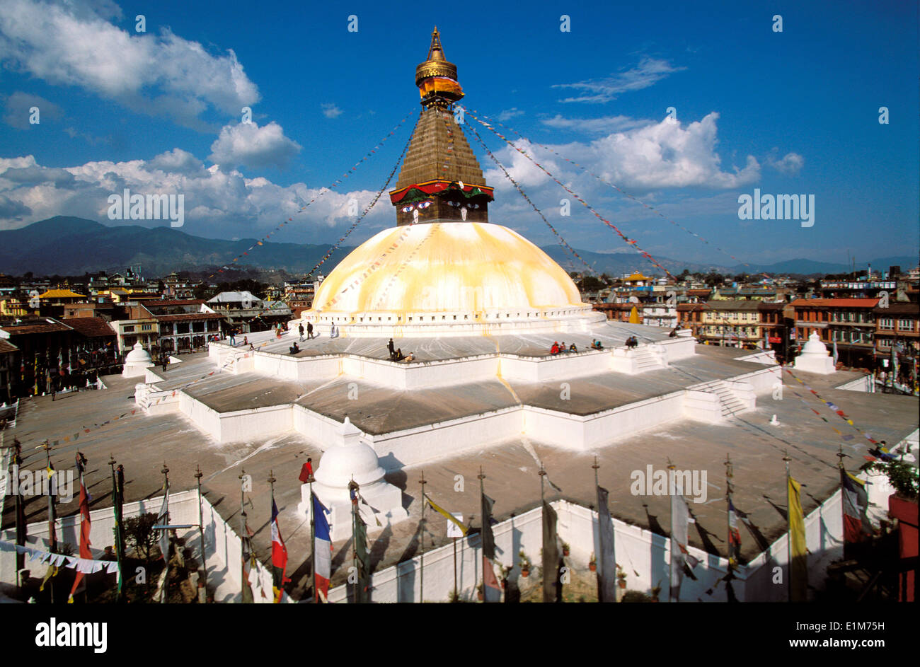 Bodh Nath great stupa Stock Photo - Alamy