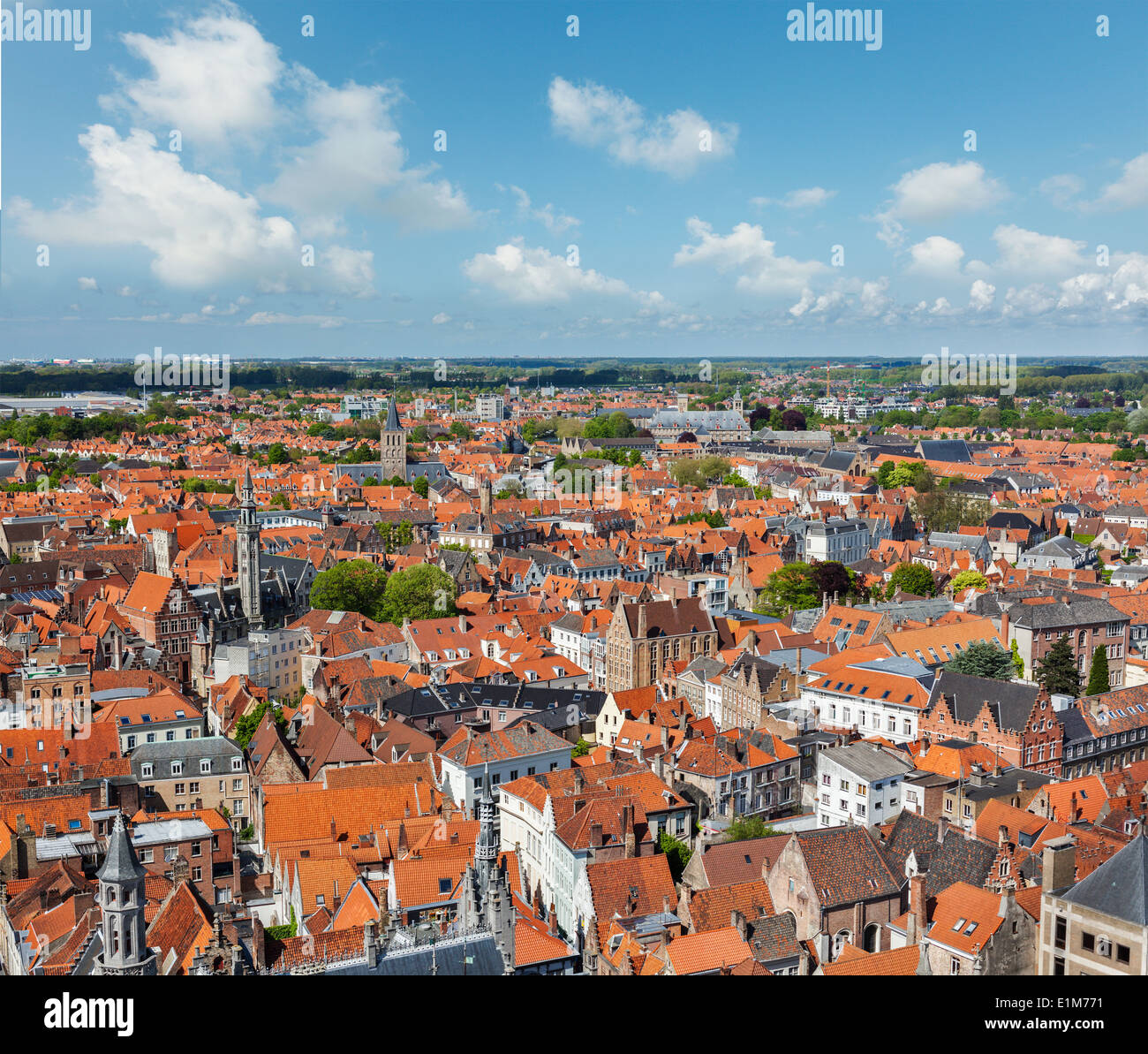 Aerial view of Bruges (Brugge), Belgium Stock Photo - Alamy