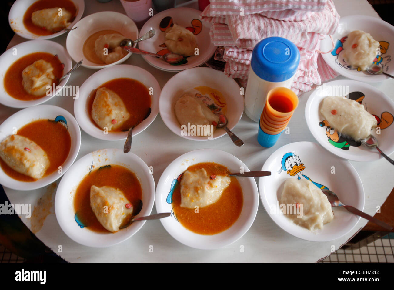 Meals in an orphanage Stock Photo - Alamy