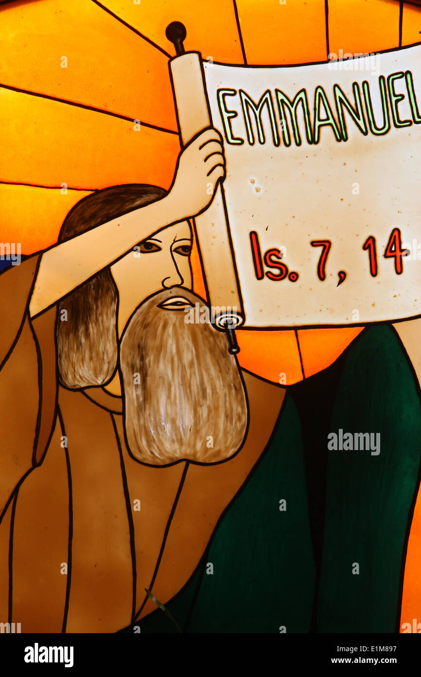 Stained glass : prophet Isaiah Stock Photo - Alamy