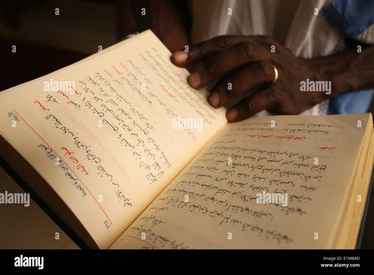 Arabic bible in maronite church Stock Photo - Alamy