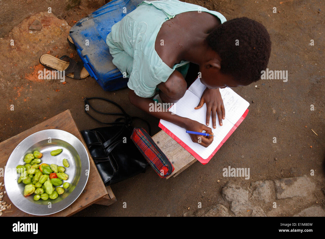 Child doing homework Stock Photo - Alamy