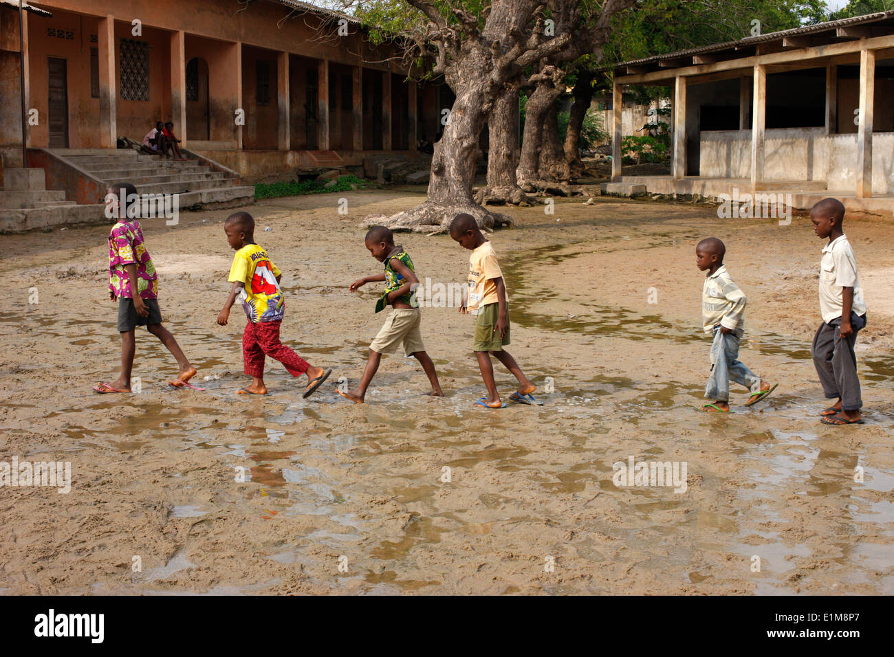 School during rainy season Stock Photo - Alamy