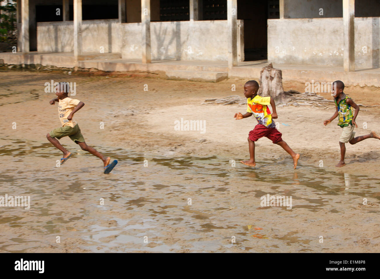 School during rainy season Stock Photo - Alamy