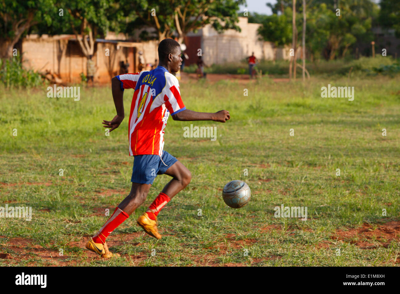 Soccer game in a school Stock Photo - Alamy