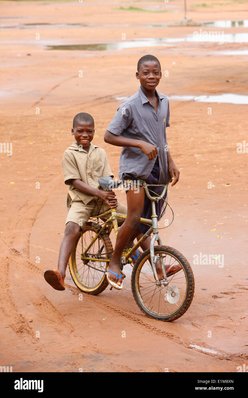 African child on a bicycle hi-res stock photography and images - Alamy