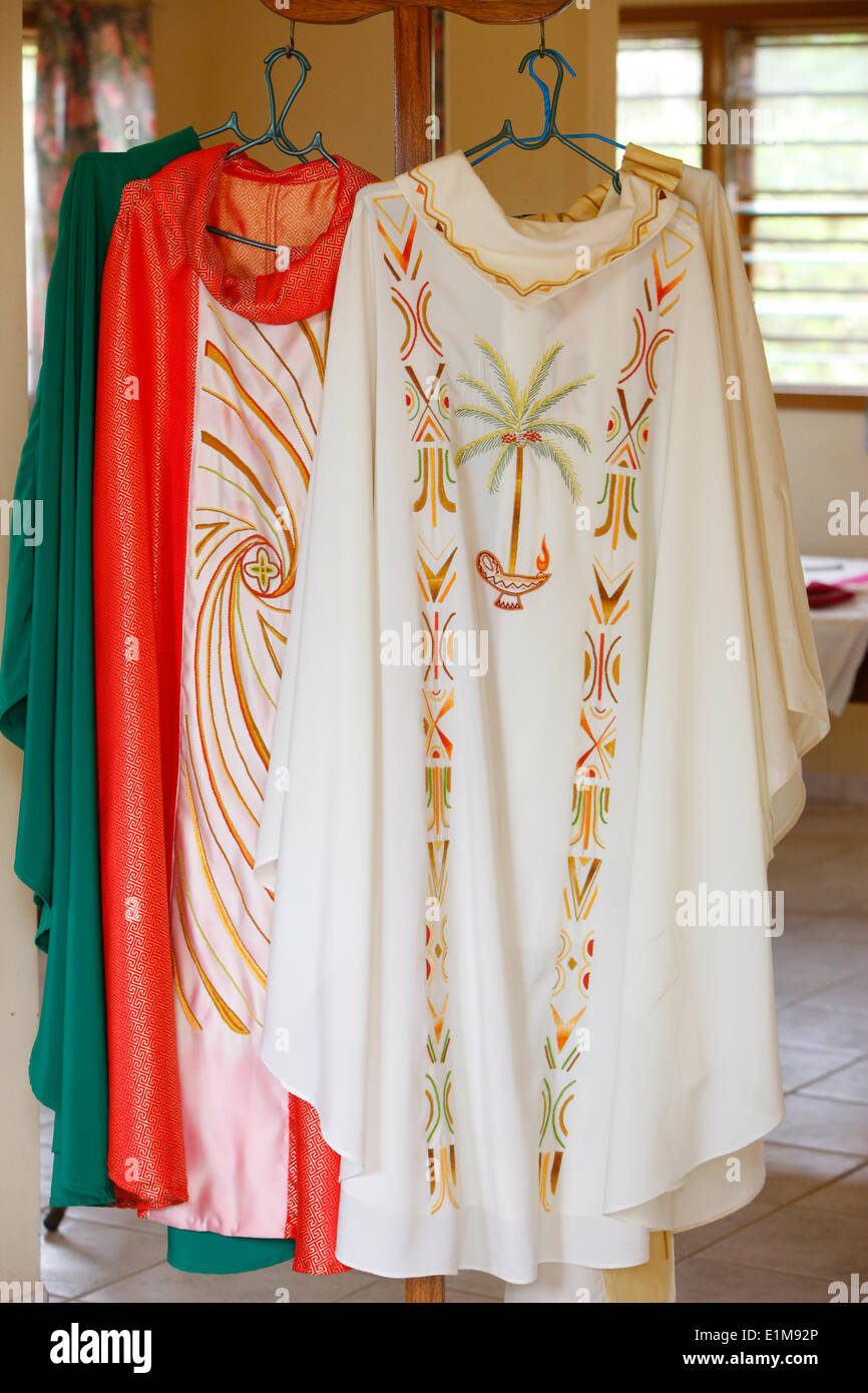 Priest's garment made at Akepe catholic monastery Stock Photo - Alamy