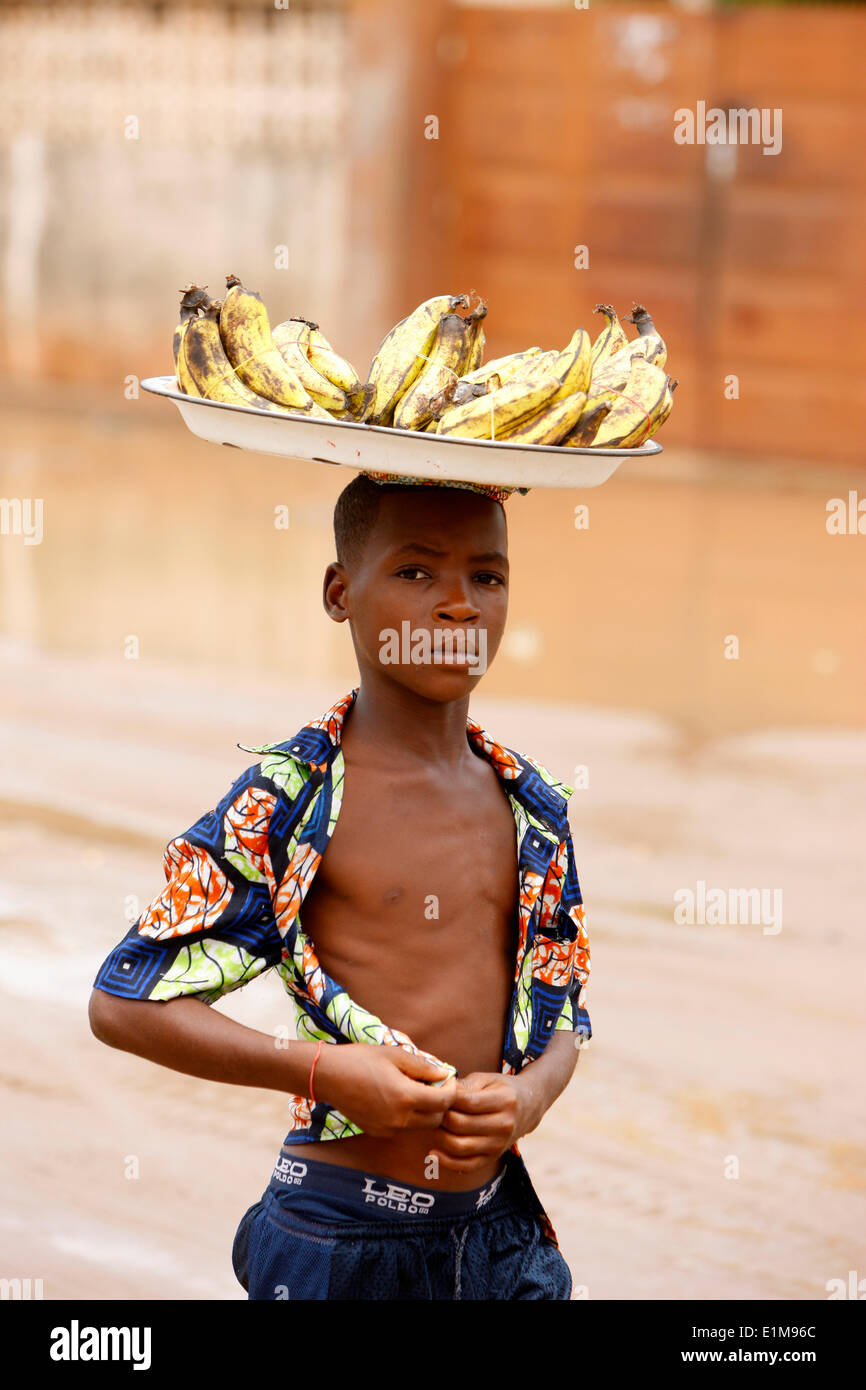 Africa boy banana hi-res stock photography and images - Alamy