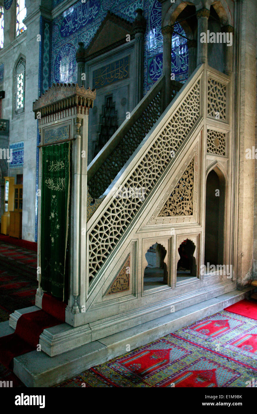 Sokollu Mehmet Pacha mosque minbar Stock Photo - Alamy
