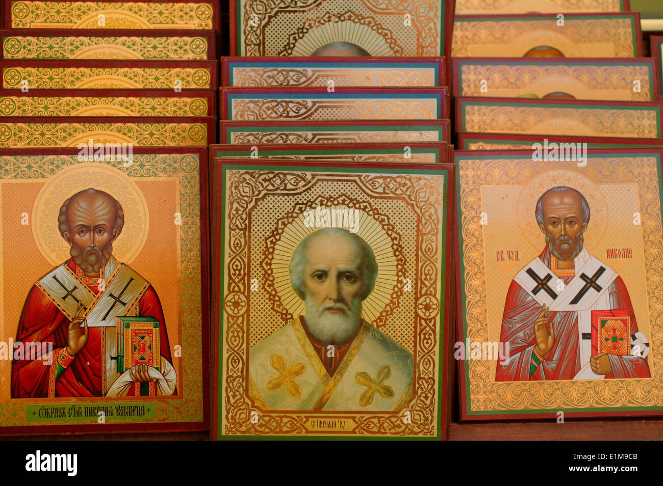 Saint Nicholas icons Stock Photo - Alamy