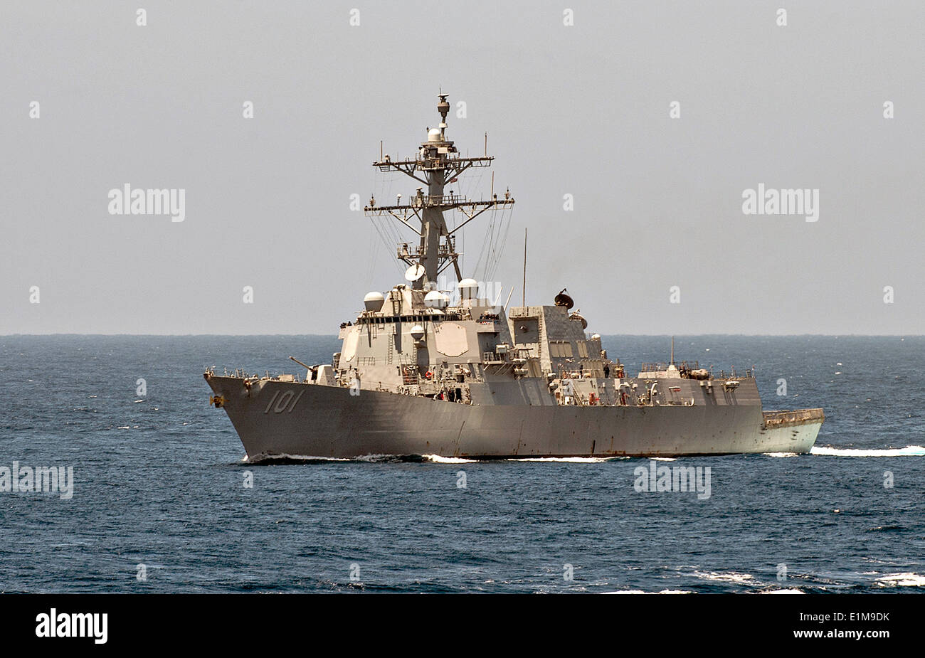 US Navy guided-missile destroyer USS Gridley during a strait transit ...