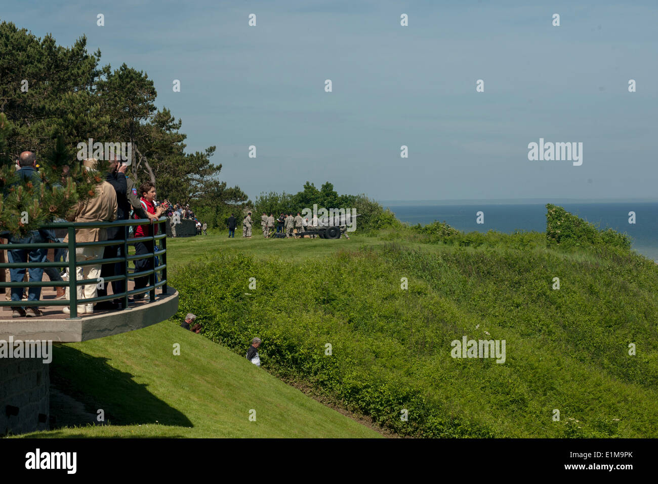 Colleville-sur-Mer, Normandy, France. D-Day Beaches, Tourists visiting ...