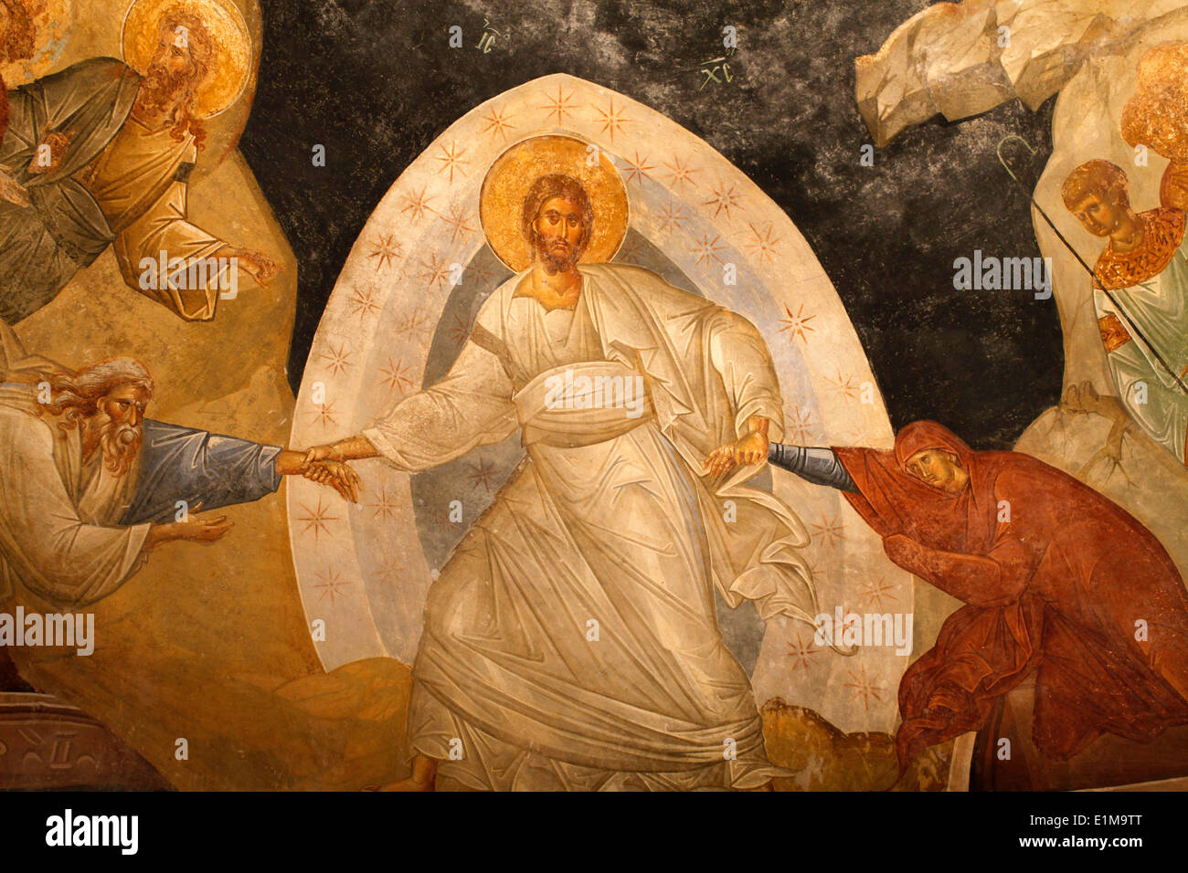 Chora church museum : Resurrection fresco Stock Photo - Alamy