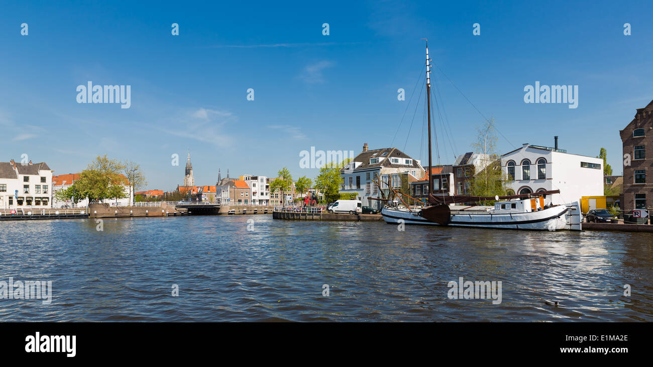 Cityscape of old historical Dutch city Delft Stock Photo - Alamy