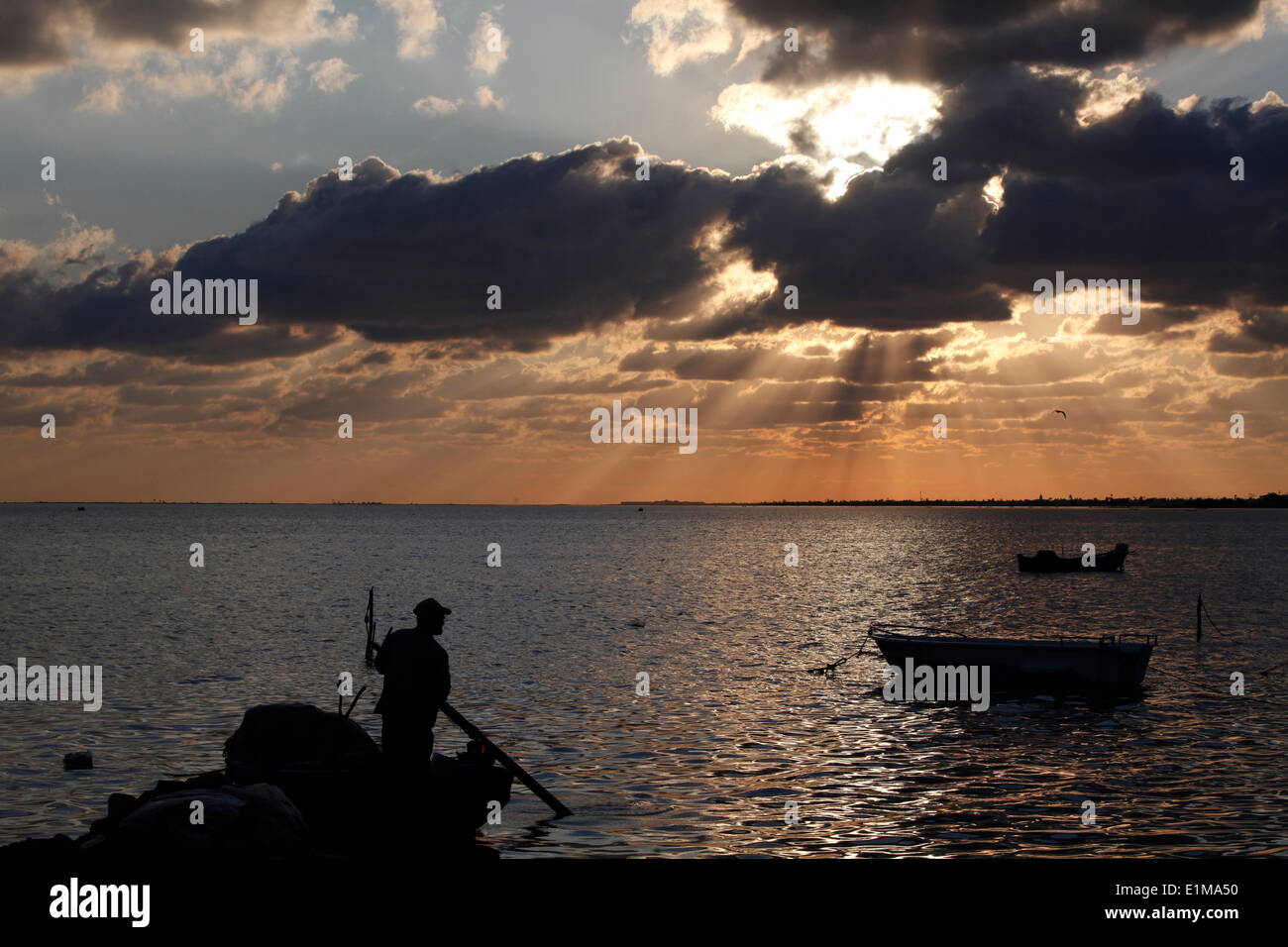 Sunrise on Jerba island Stock Photo - Alamy