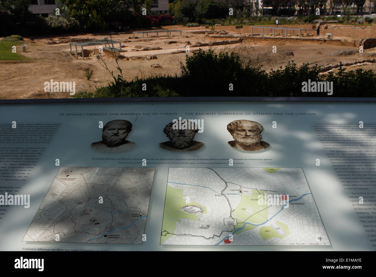 Aristotle lyceum archaeological site hi-res stock photography and ...