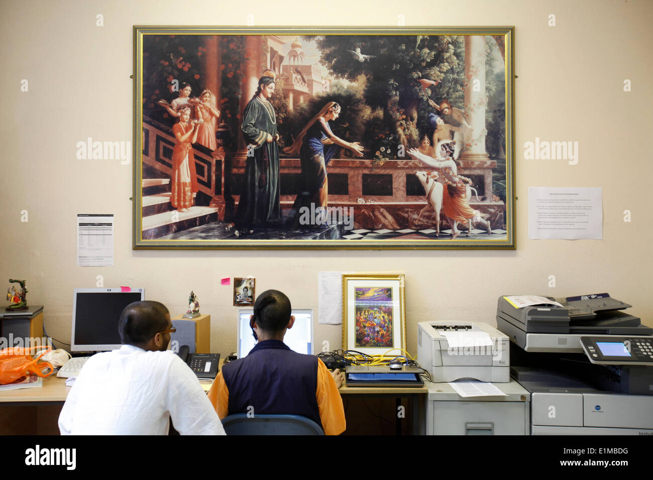 Bhaktivedanta Manor office Stock Photo - Alamy