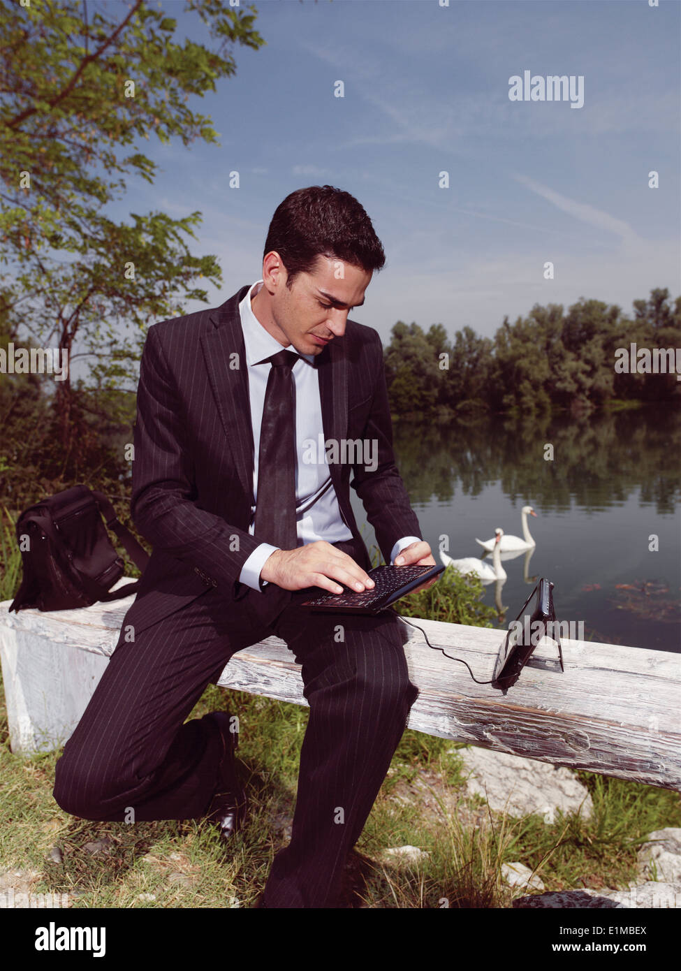 Beautiful business woman pda hi-res stock photography and images - Alamy