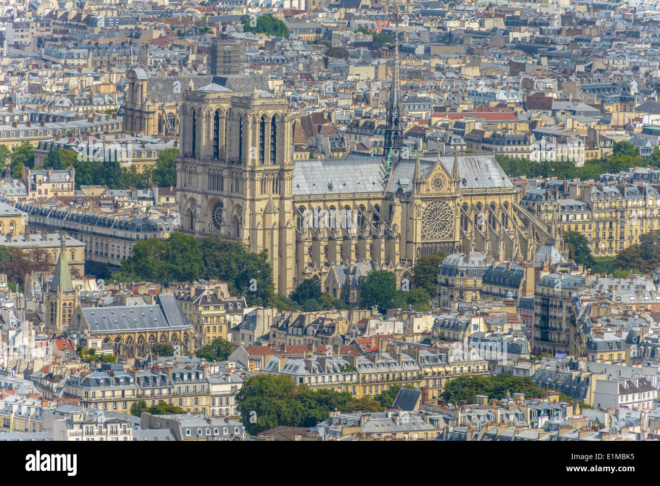 Paris aerial view notre dam hi-res stock photography and images - Alamy