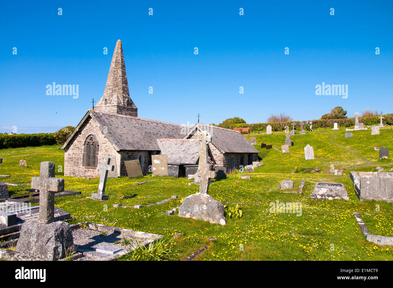 Daymer Trebetherick Cornwall England UK. Church of St Saint Enodoc ...