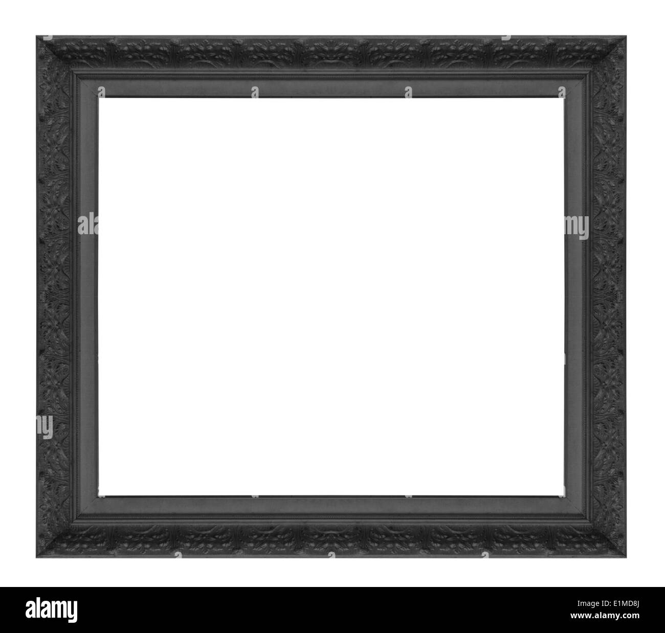 Antique black frame isolated on white background Stock Photo - Alamy