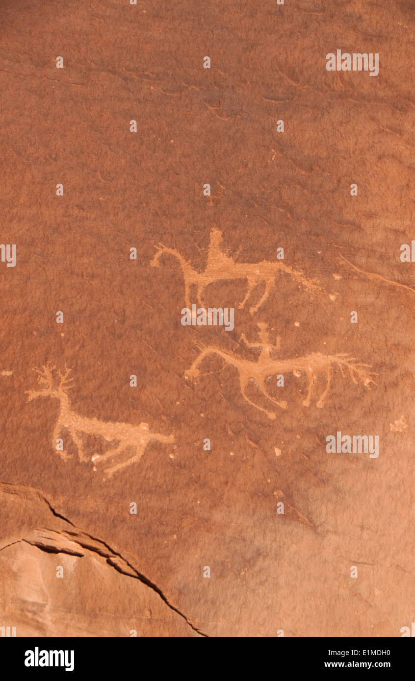 USA, Arizona, Canyon de Chelly National Monument, Standing Rock ...