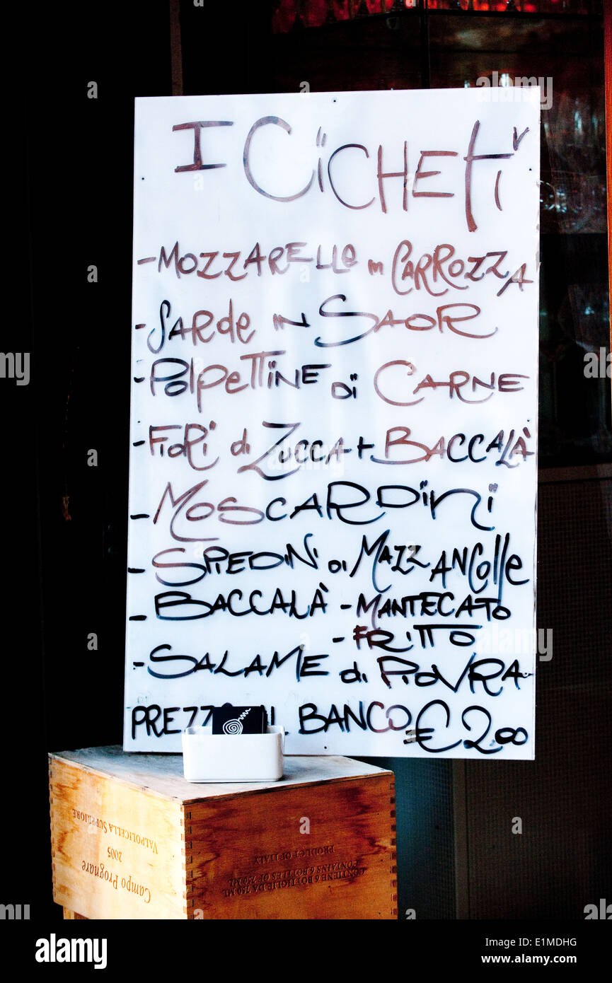 Cicheti venice hi-res stock photography and images - Alamy