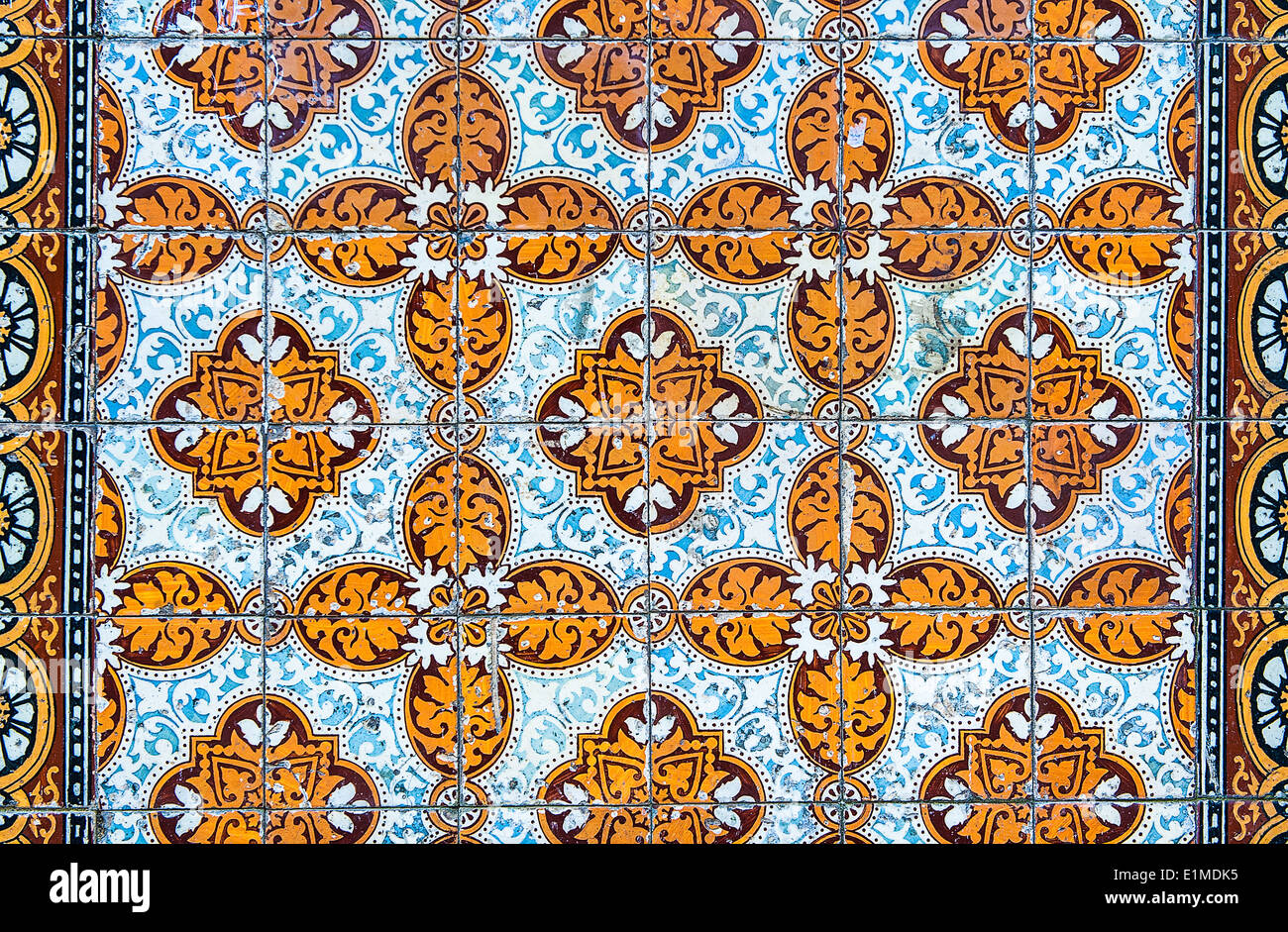 Vintage azulejos, traditional Portuguese tiles Stock Photo - Alamy