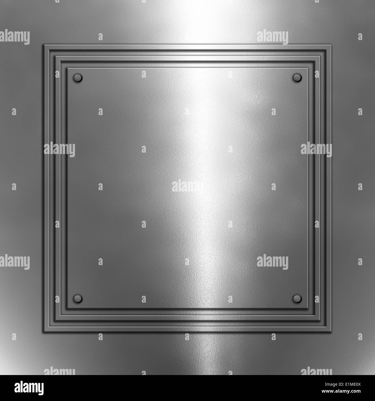 Shiny metal background with square frame Stock Photo - Alamy