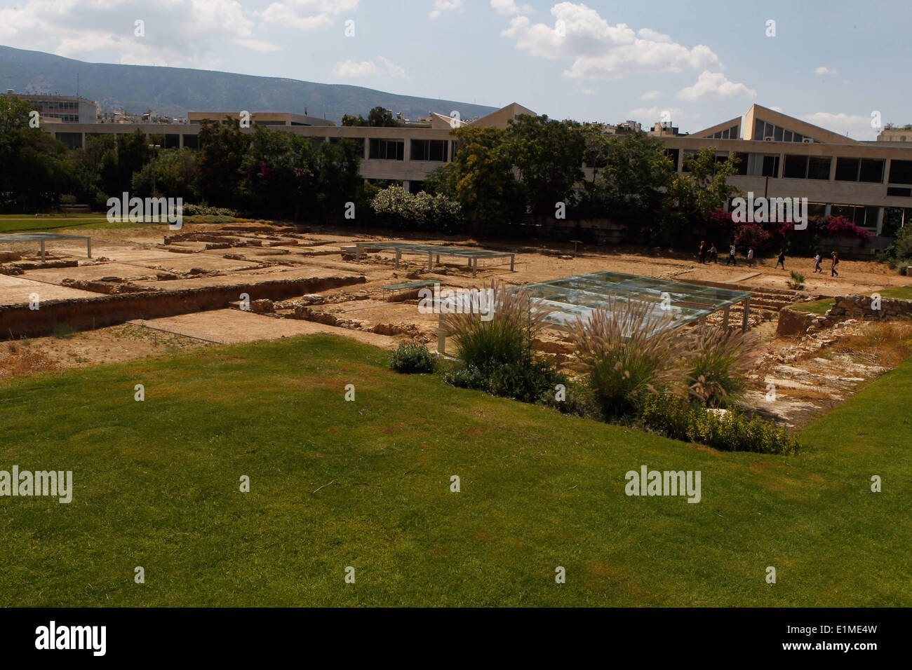 Archaeological site of the lyceum of aristotle hi-res stock photography ...